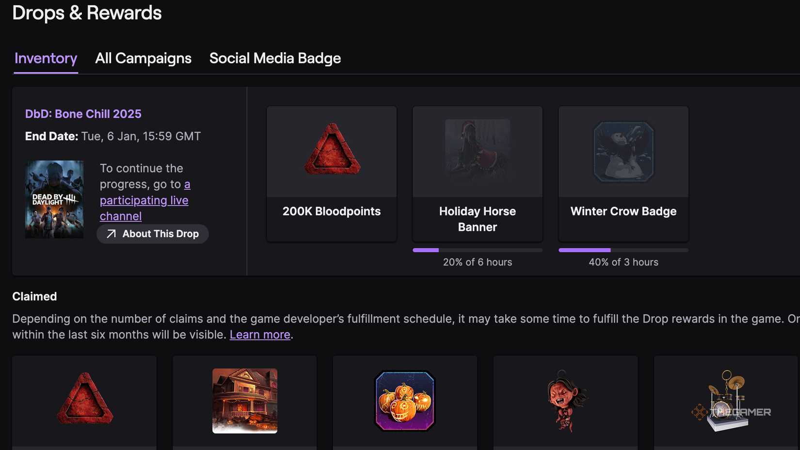 Twitch Drops в Dead by Daylight Bone Chill 2025: все награды